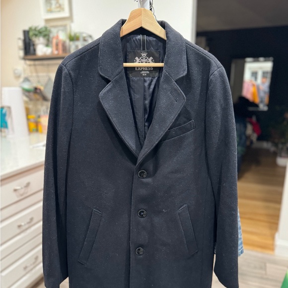 Express | Jackets & Coats | Used Express Peacoat Medium Navy Blue ...